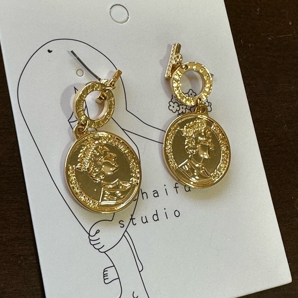 Jewelry | Coin Earing Drop In Gold | Poshmark